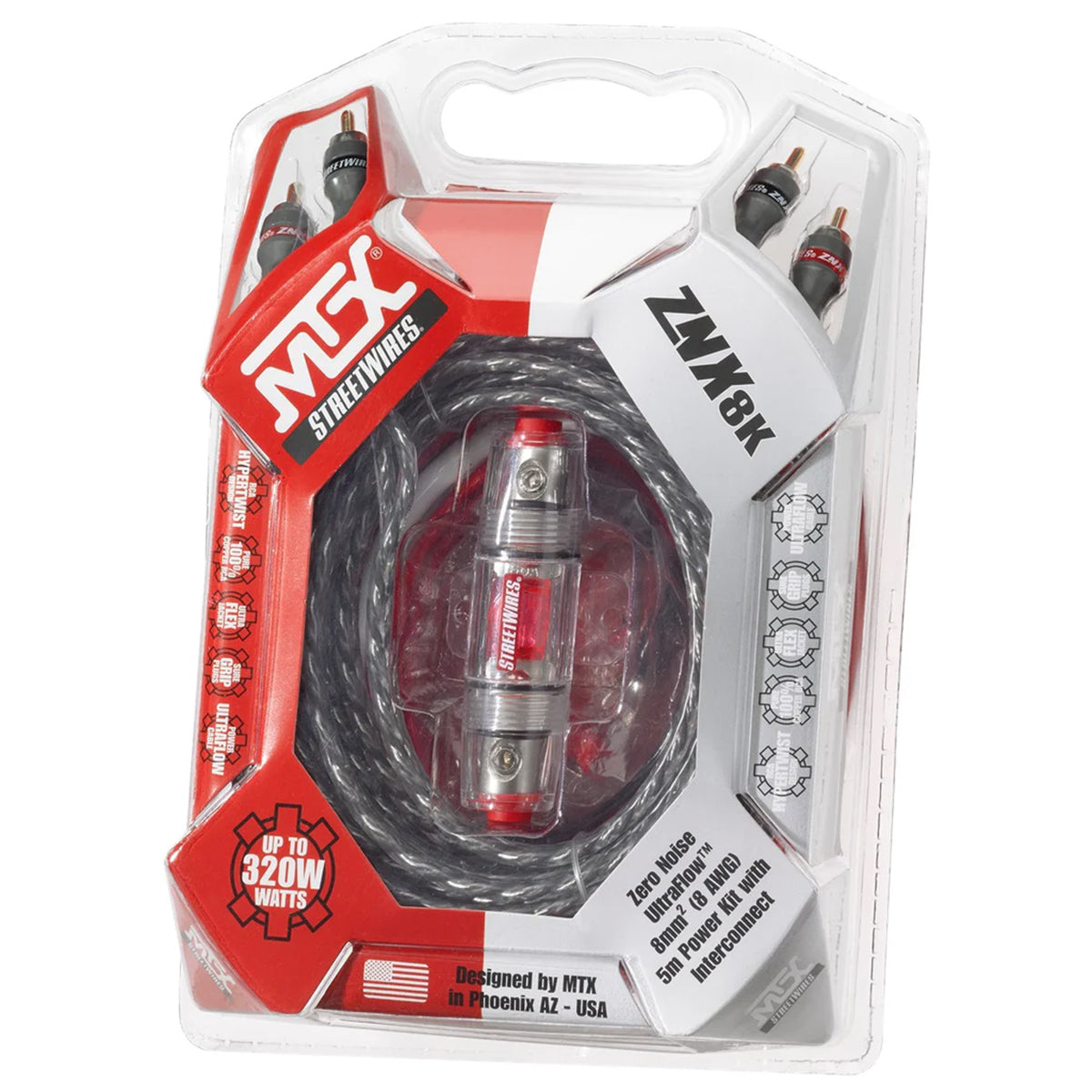 MTX - ZNX8K - StreetWires ZNX8K 8 AWG Amplifier Kit – Ministry of Bass