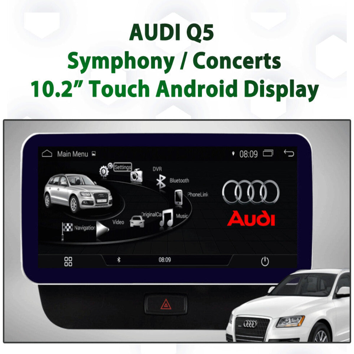 AUDI A5 Symphony & Concert - 10.2" Touch Android 13 Display with CarPl ...